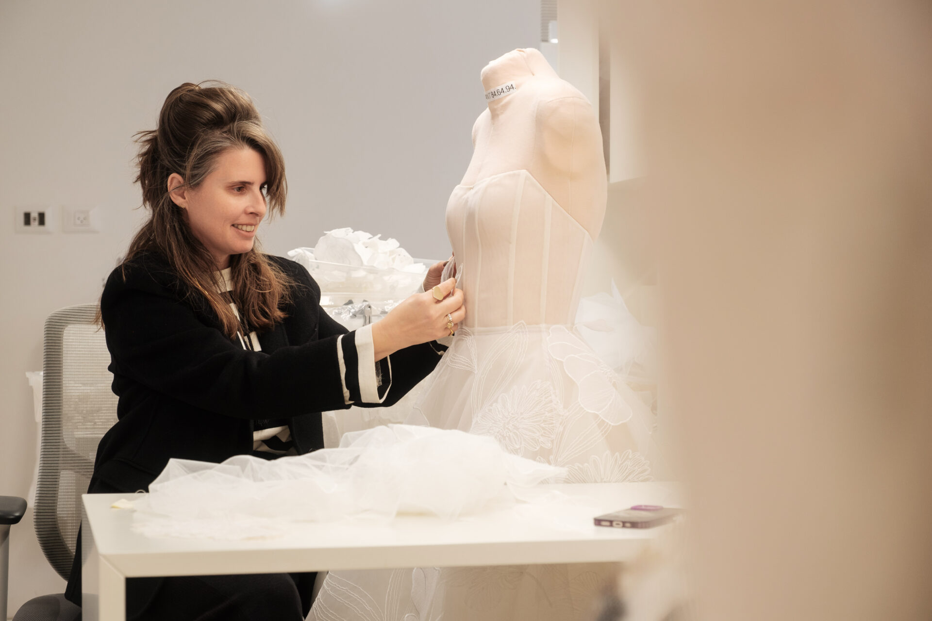Mayra Wedding Gown: Bold Florals & Modern Grace | Mira Zwillinger
